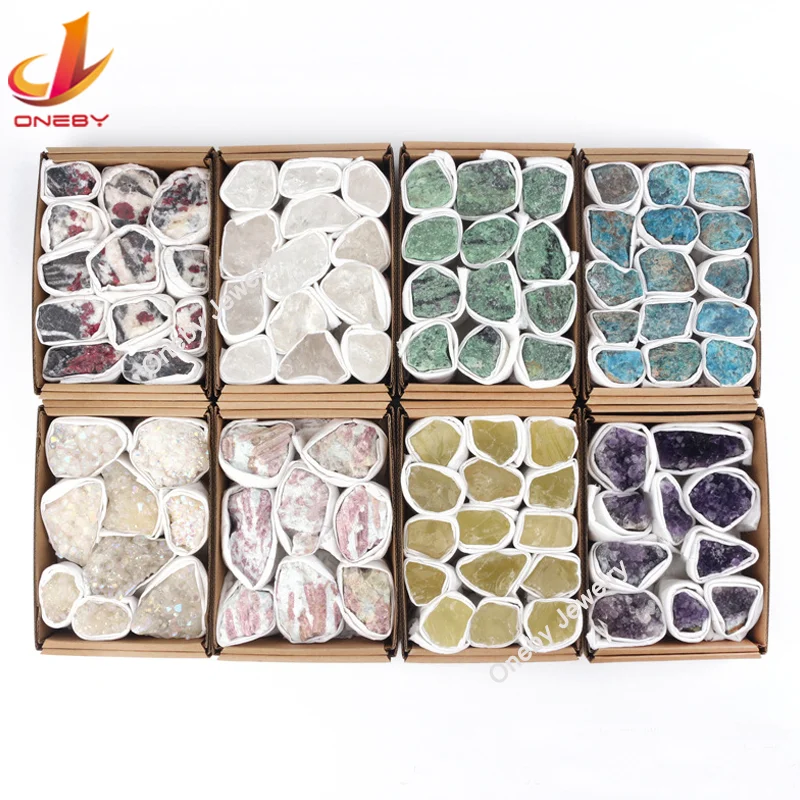 Wholesale Customized Crystal Box Set Natural Healing Raw Crystal Rose ...