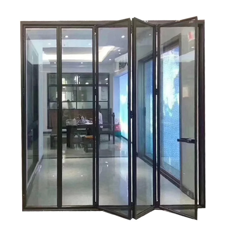 Vertical Philippines Modern Aluminum Slim Frame Folding Door| Alibaba.com