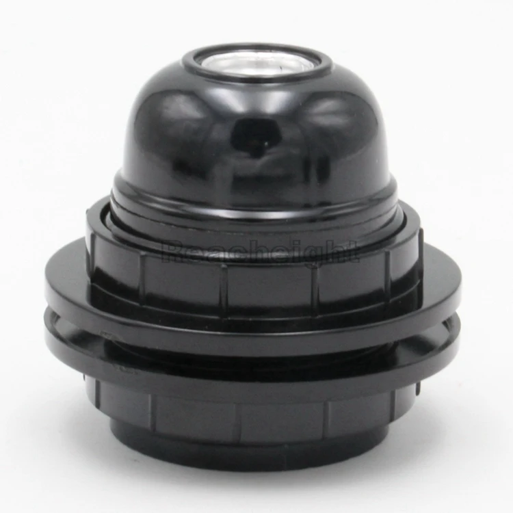 E27 Lamp Holder Vintage Bulb Holders With Shade Ring Black Bakelite ...
