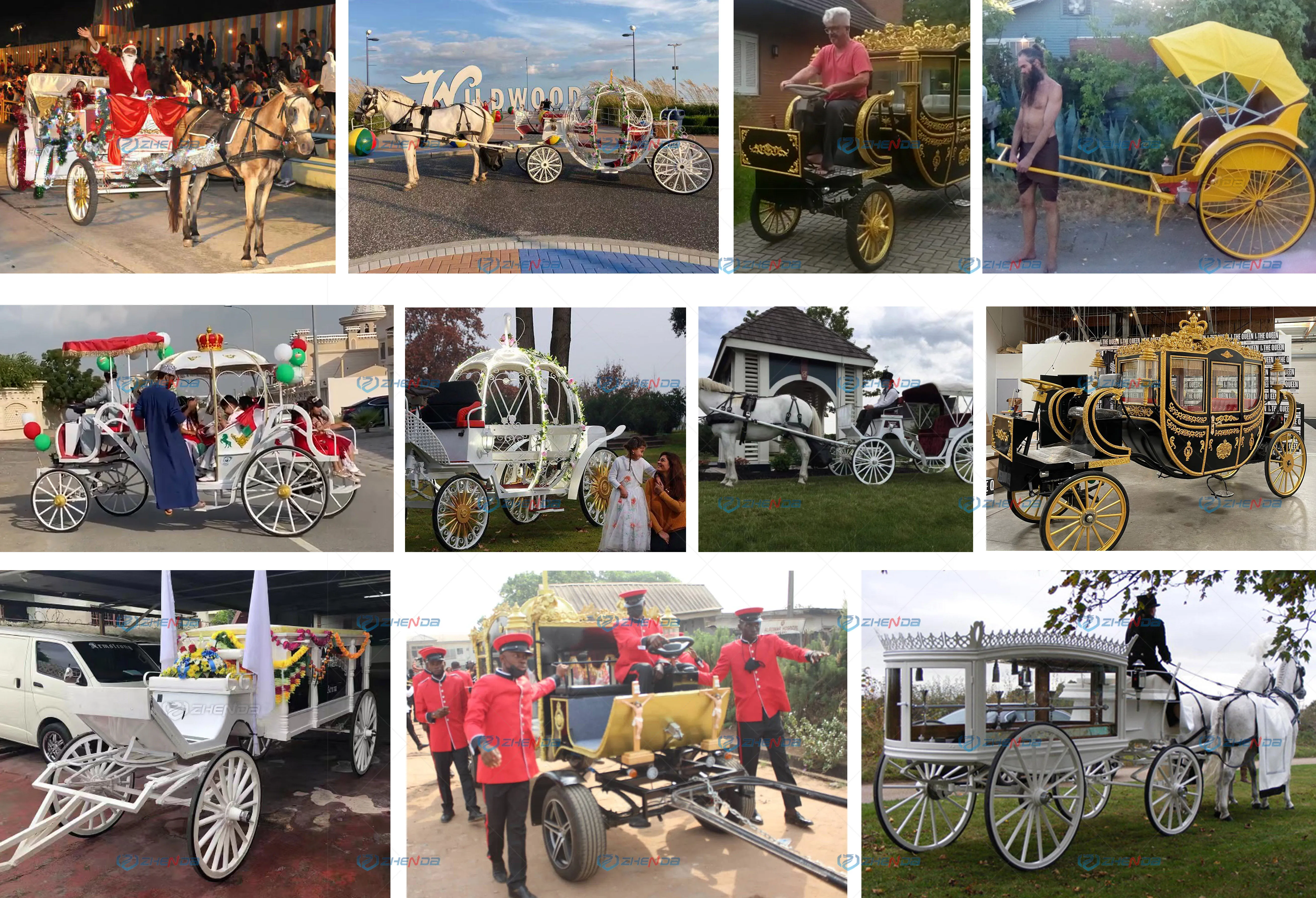 Modern Funeral Horse Drawn Carriage White Horse Hearse For Sale - Buy ...