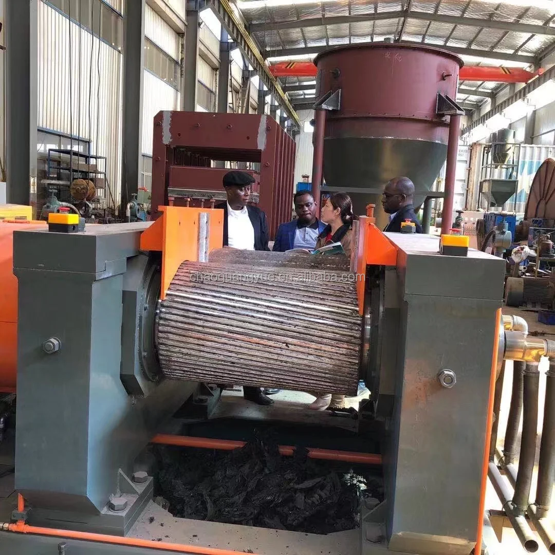 Rubber Powder Production Machine XKP400 Cracker Mill Scrap Tire ...