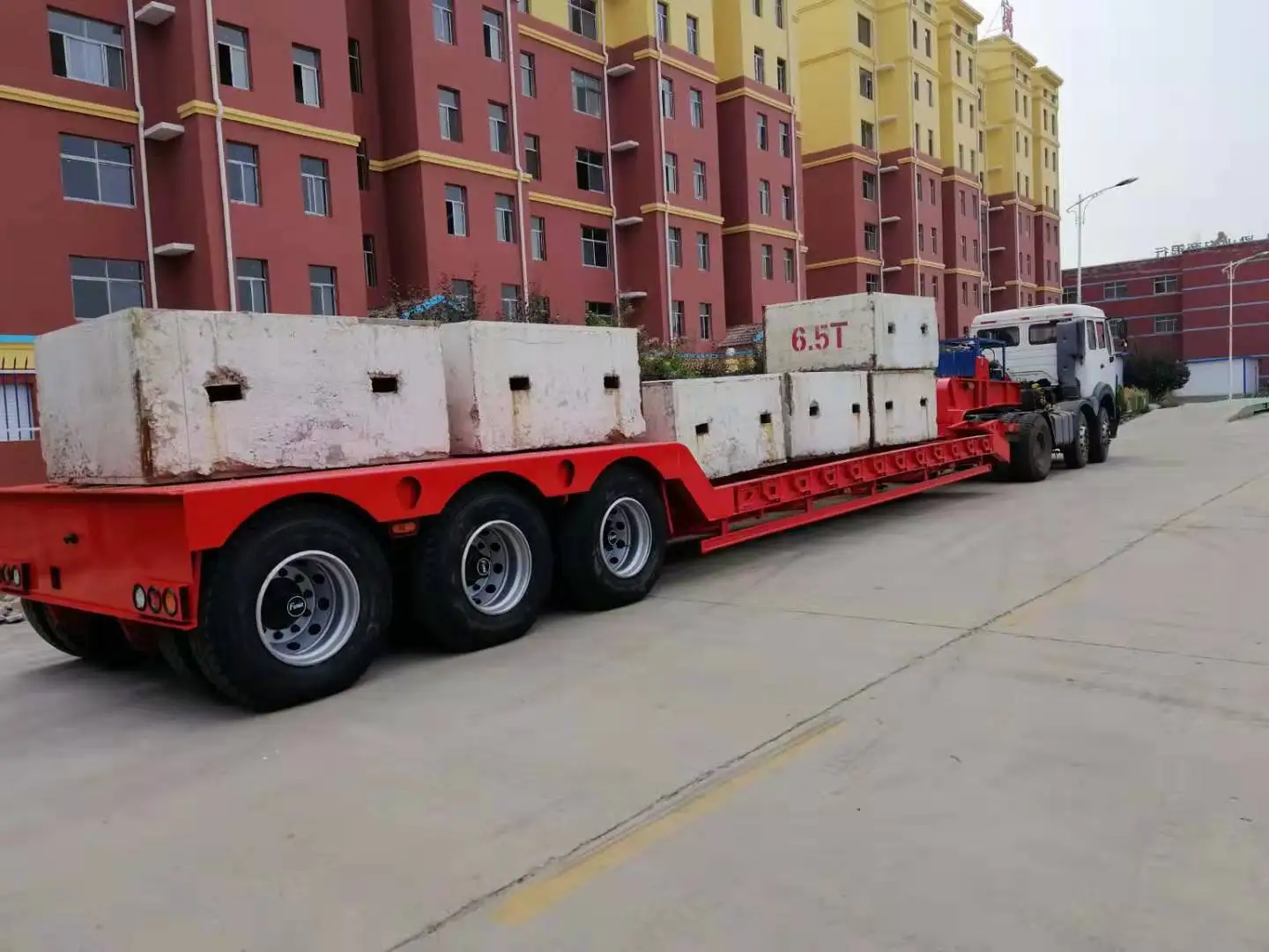 Excavator Lowbed Trailer 3 Axle Low Bed Loader 60 Ton Gooseneck Lowboy ...