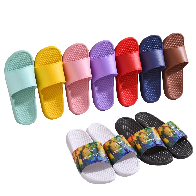Slides With Logo Comfortable Indoor Outdoor Slides For Women Custom ...