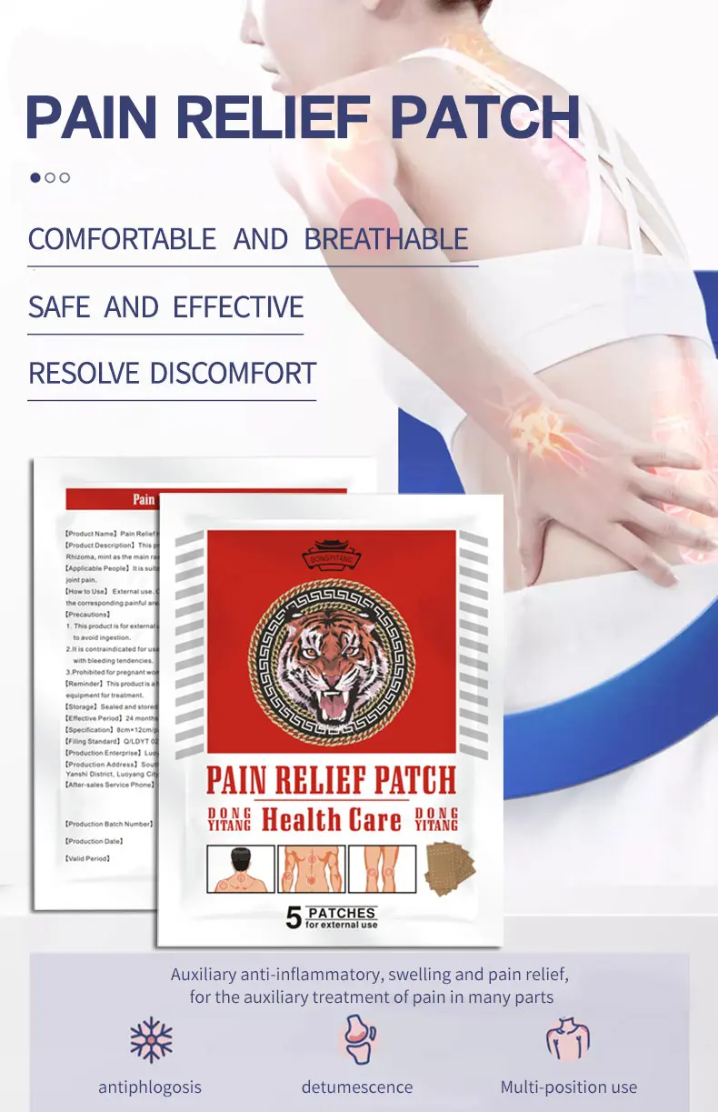 Wholesale Body Back Lumbar Knee Muscle Arthritis Tiger Pain Patch - Buy ...