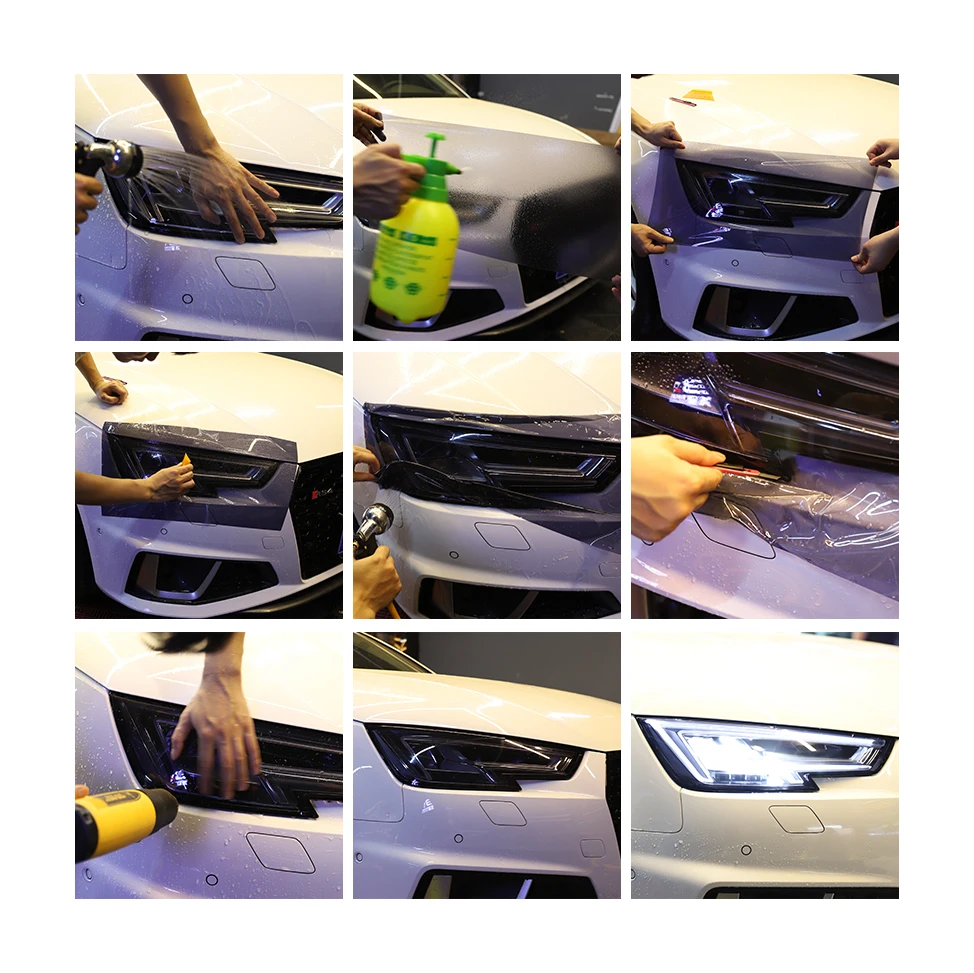 Self Healing Smoked Ppf Tpu Car Lamp Tinting Headlight Protection Auto ...