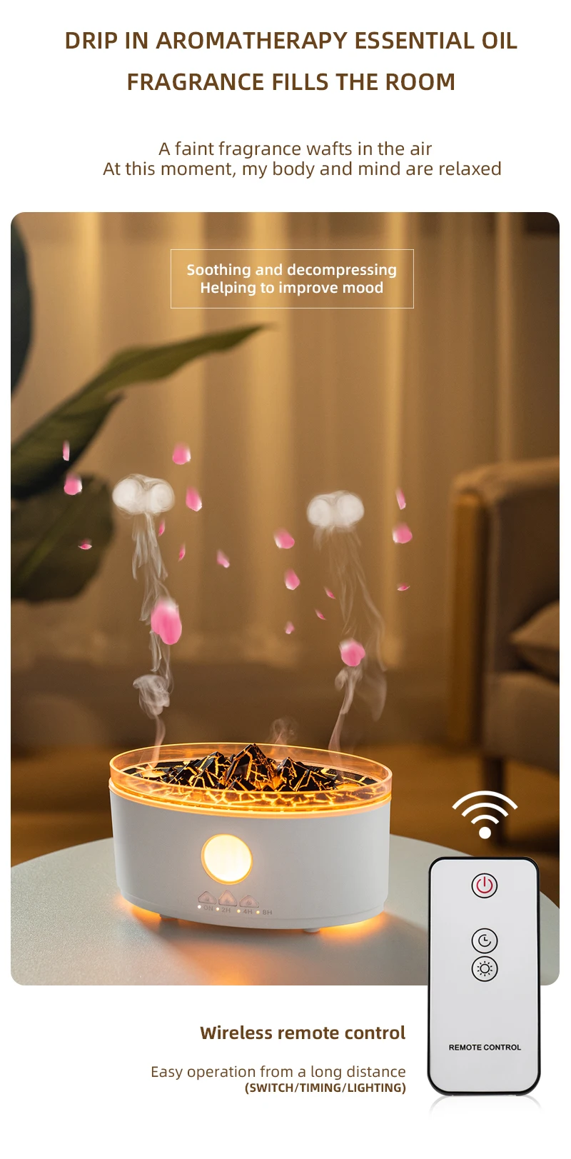 New Design Jellyfish Two Spray Mold Custom OEM Smart Fire Flame 300ML ...