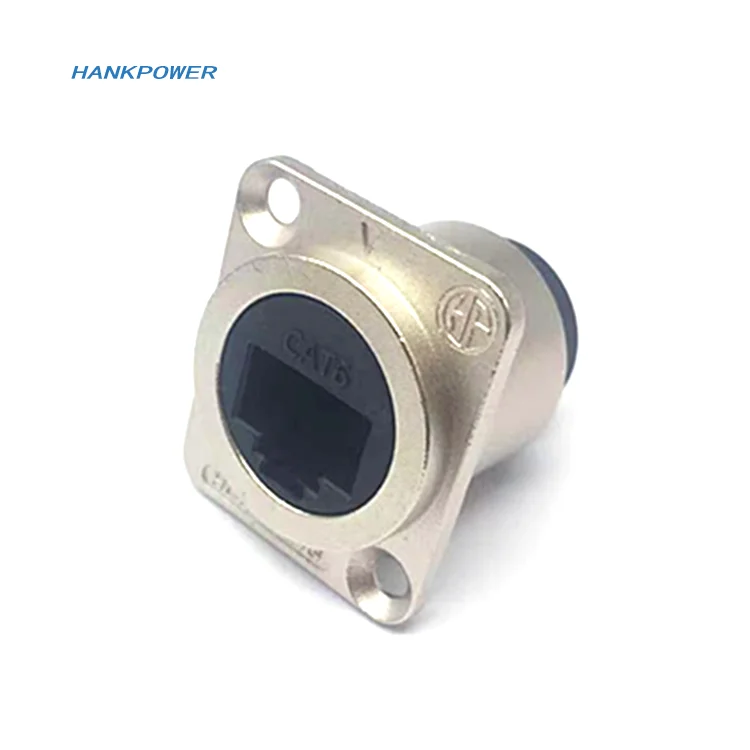 Rj45 Cat6 Socket D-type Module Industrial Panel Mount Bulkhead Signal Network Ethernet Extension ...