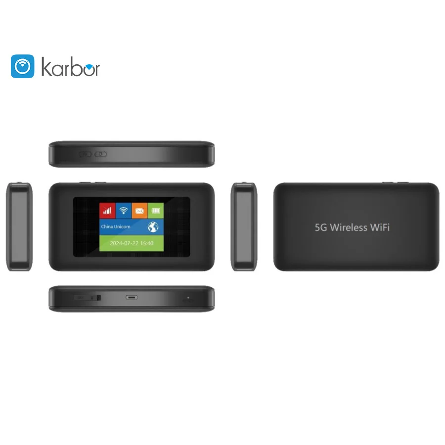 Karbor 5G NR Portable Router Type-C USB 3.0 Nano-SIM Card Slot Wireless ...