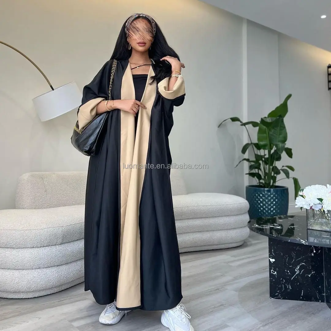 Abaya Manufacturer Islamic Custom Double Sided Abaya Modest Muslim Open Two Tone Abaya| Alibaba.com