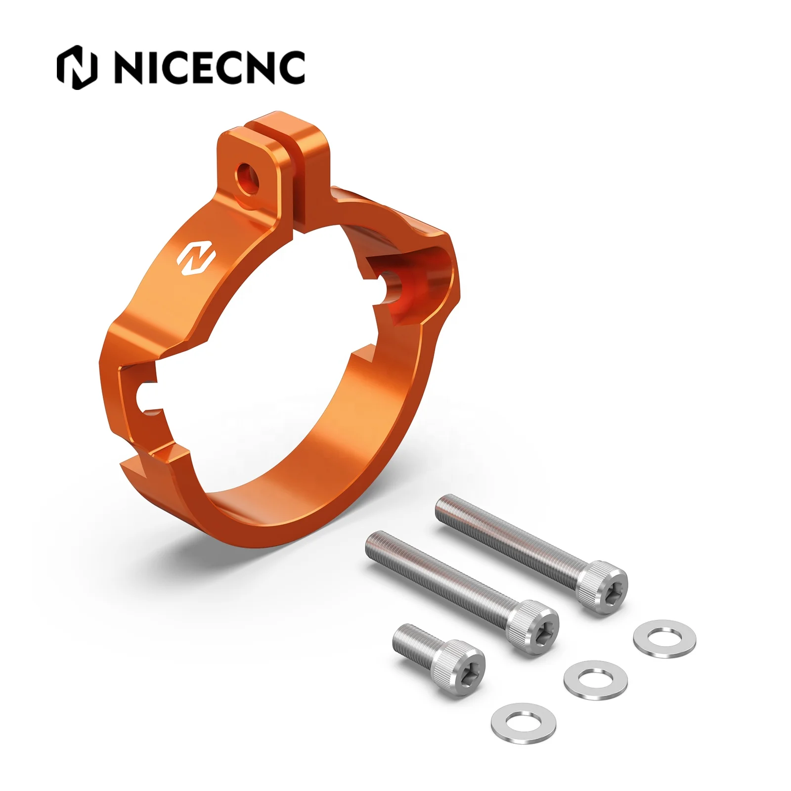 Nicecnc Aluminum Exhaust Pipe Flange Clamp Guard Protector For Ktm 250 ...