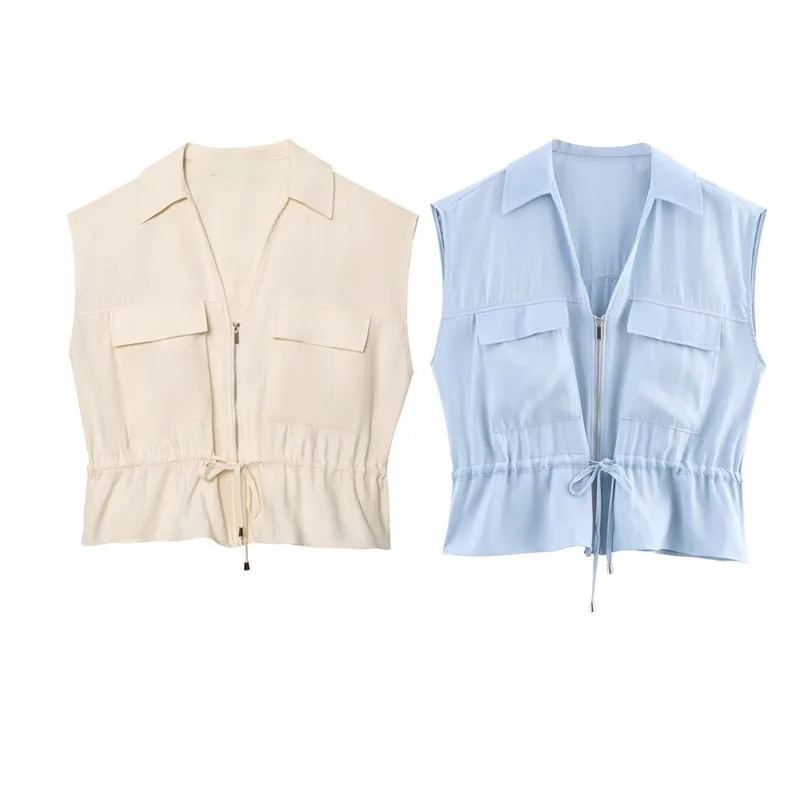 Kar&ot Za Women's 2025 Summer New Hunting Suit Solid Color Sleeveless V ...