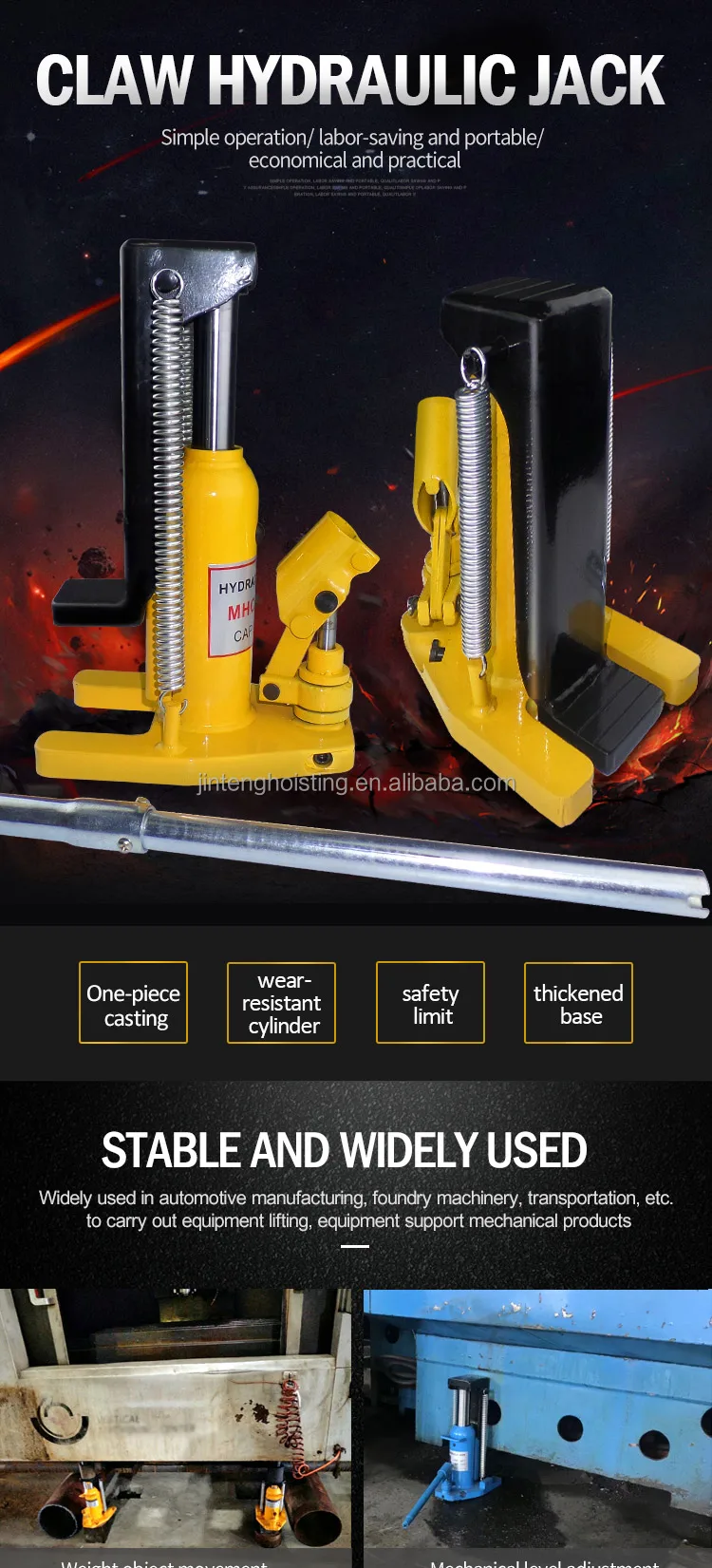 Factory Customized Container Lifting Jacks Lift Toe Hydraulic Claw Jack ...