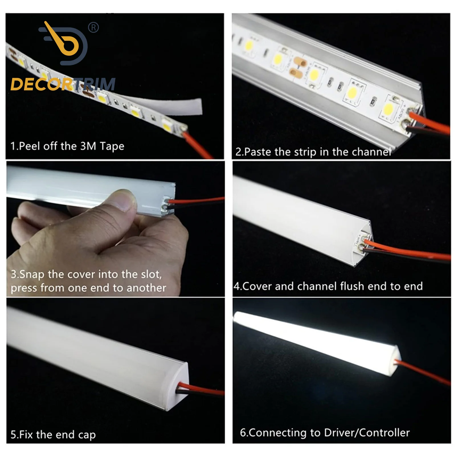 Prolink Metal V Shape Led Strip Aluminum Channel Diffuser System ...