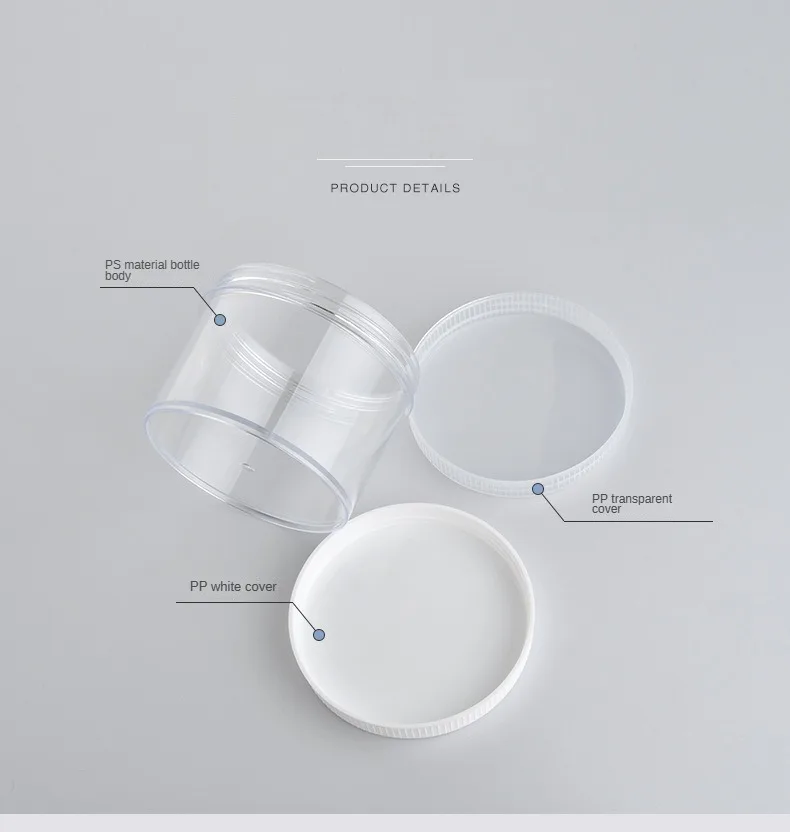 Transparent Plastic Storage Favor Jars 120ml 200ml Wide-mouth Plastic ...