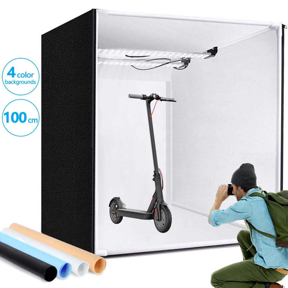 100cm Led Light Room Studio Lightbox Cube Photo Shooting White Light ...