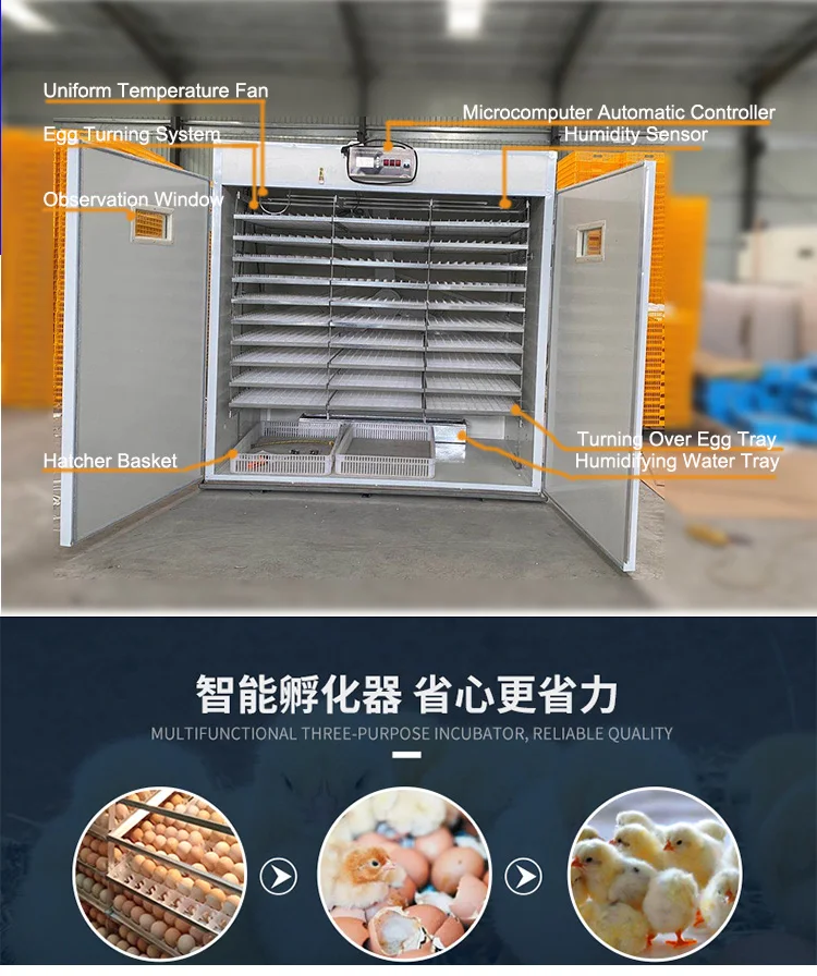 Poultry Incubator and Hatchery Inqubator Egg Incubator Automatic1000 ...