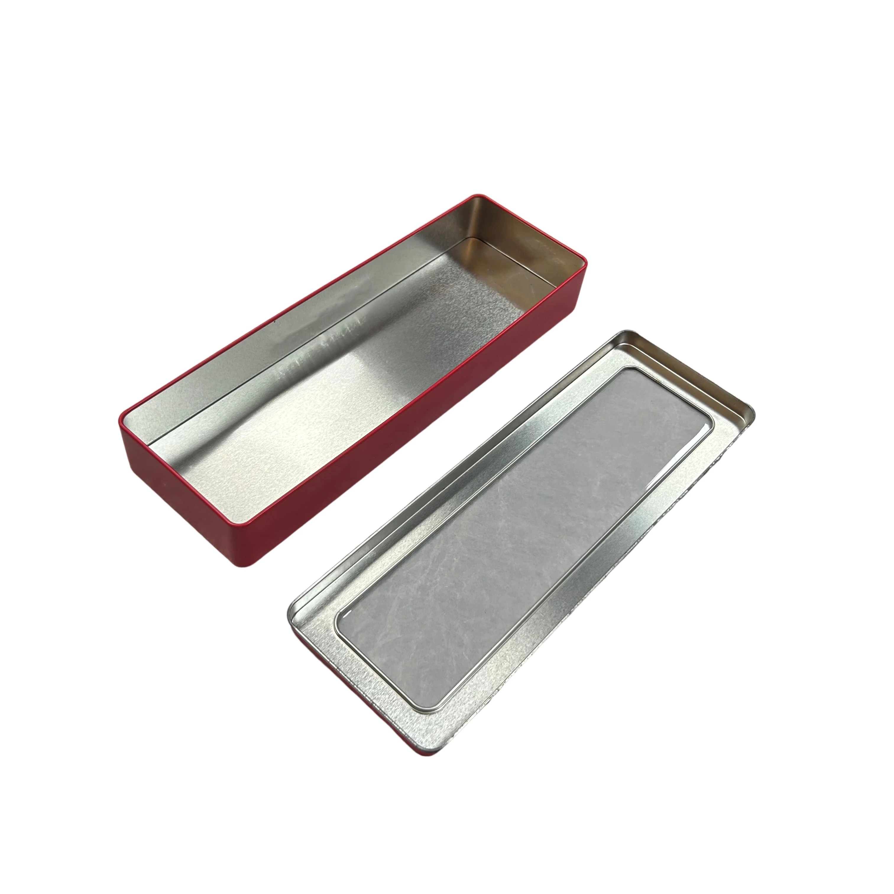 Food Grade Cookies Packaging Metal Rectangular Tin Cans With Clear Lid ...