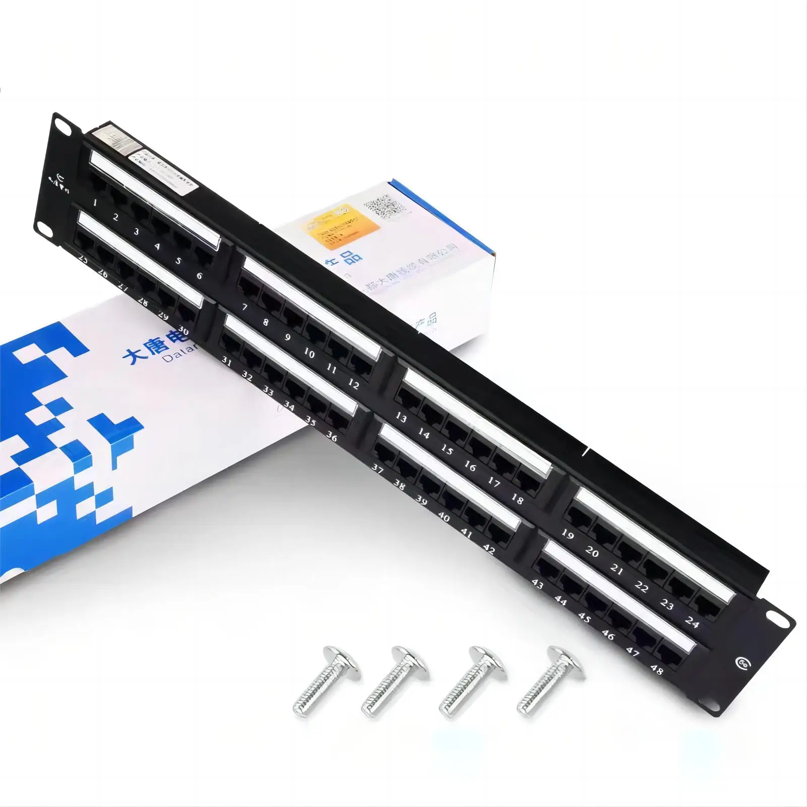 Hot RJ45 Patch Panel DTT-P5-1482 Cat5e 48-Port Unshielded Network Patch ...
