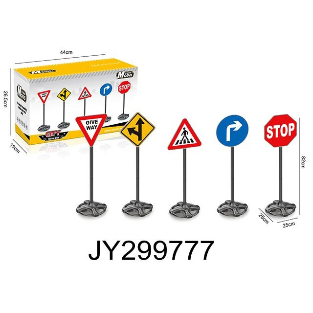 Kids Safety Education Props Traffic Signs Toys Emulation Road Traffic ...