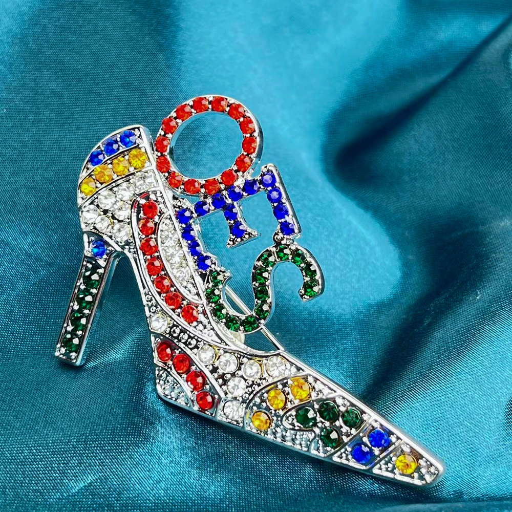 Greek Sorority OES Brooch Rhinestone Pin for Party Gifts