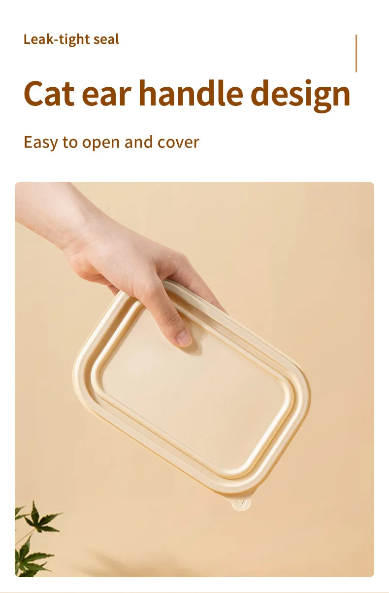 High Quality Rectangle Biodegradable Plastic Take Away Food Container ...