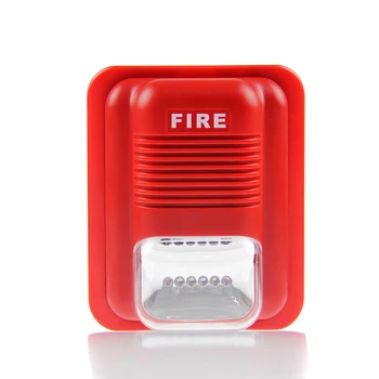 Fire Siren 24vdc Red Color Alarm Sounder Speaker With Strobe Light 3 ...