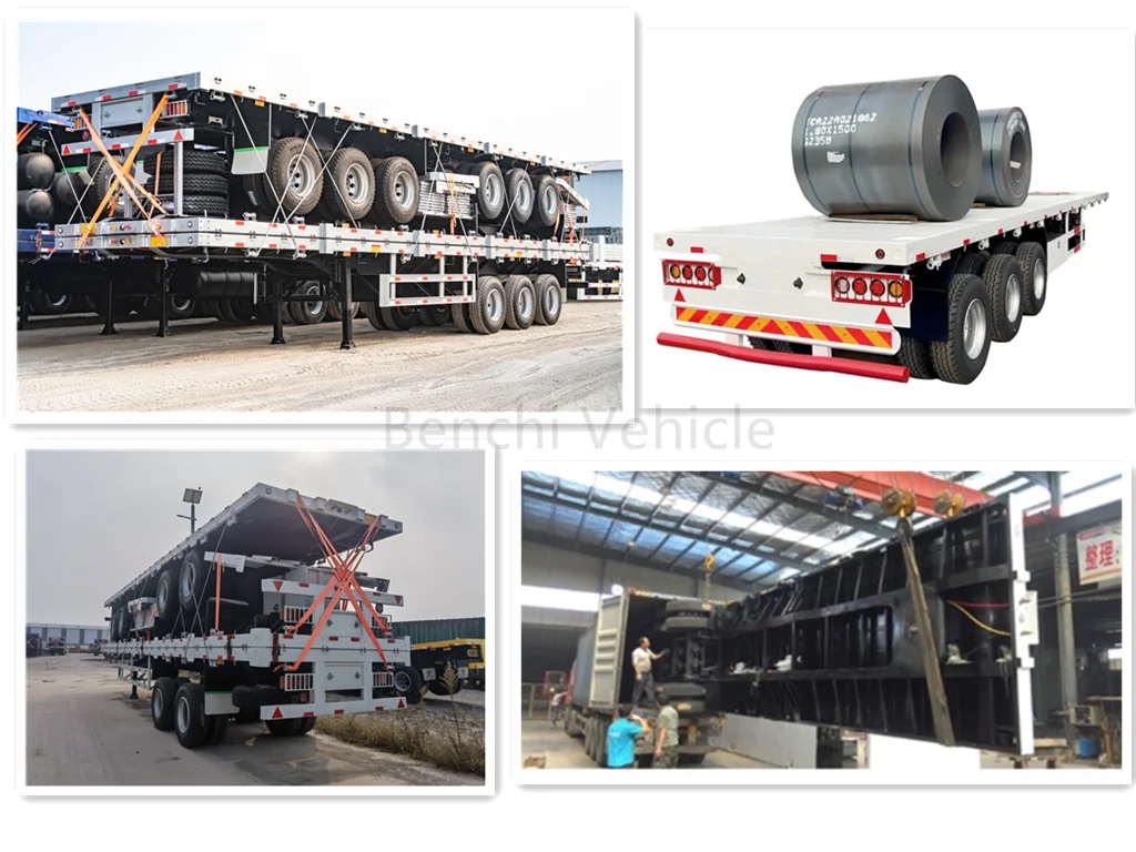 20FT/40FT Container Skeleton Truck Trailer - 65tons Capacity