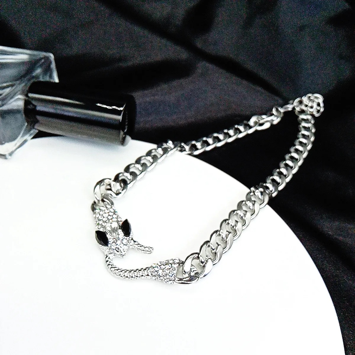 Snake Necklace Cuban Link Chain Stainless Steel Necklace Accessories ...