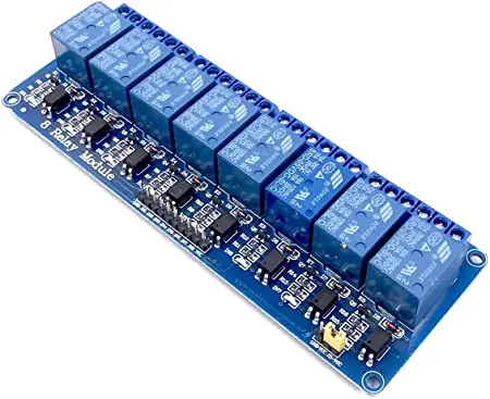 8-Channel 24Vdc Relay Module with Optocoupler and RS232 Power Relays ...