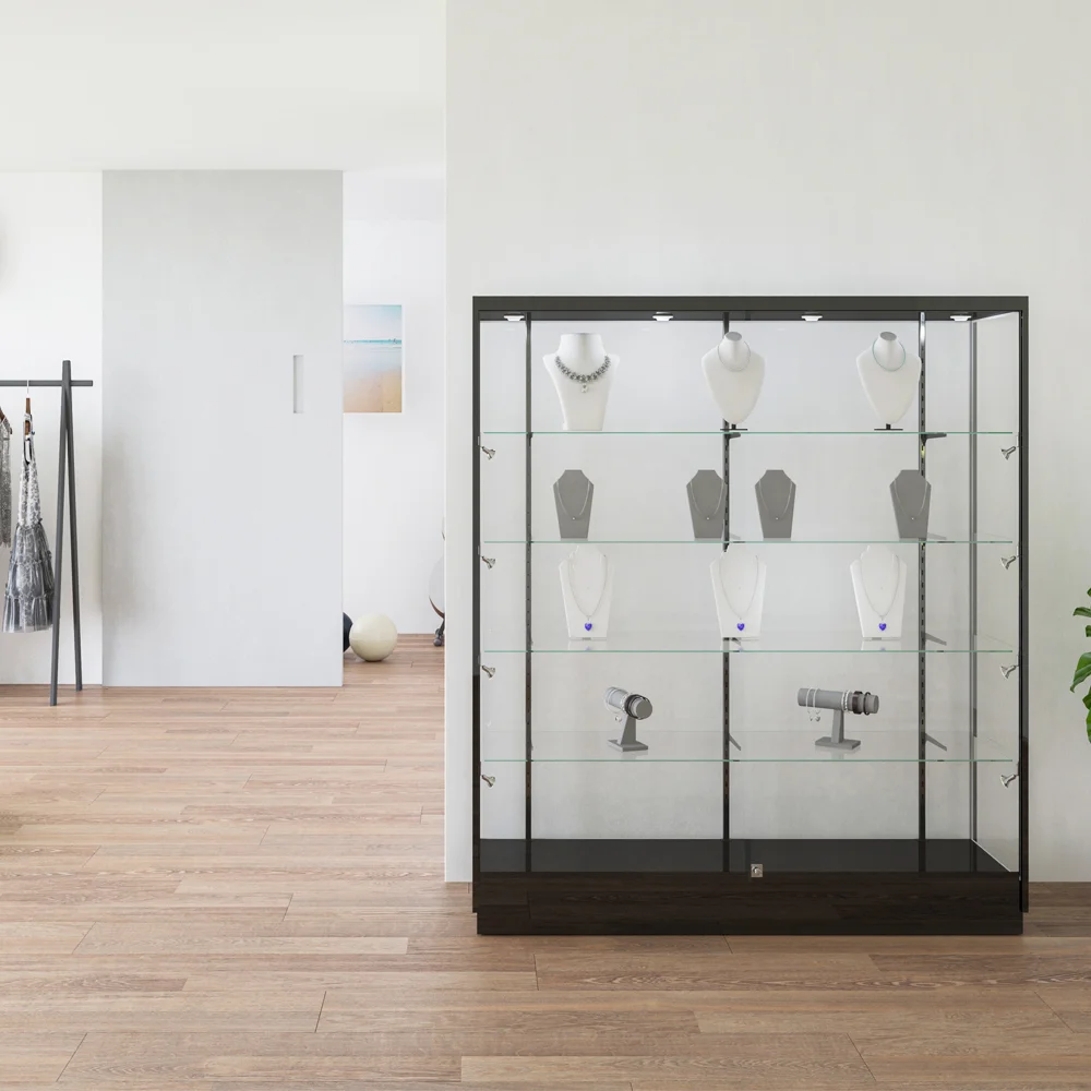 Frameless Glass Showcase - Full Vision Display Cabinet