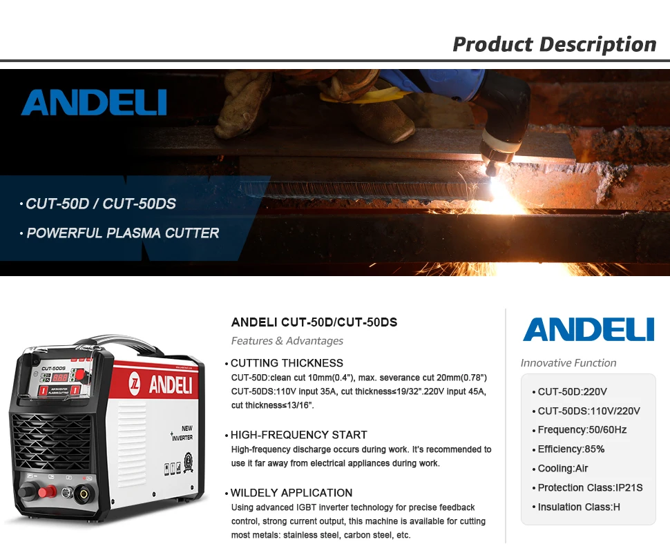 Andeli 110-220v Cut-50d /cut- 50ds Cheap Portable Plasma Automatic ...