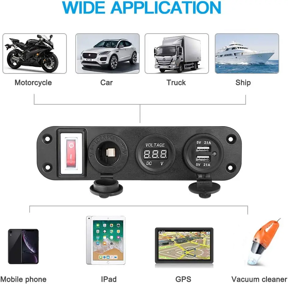 Marine Switch Panel 12v - Multi Function for Car & Boat