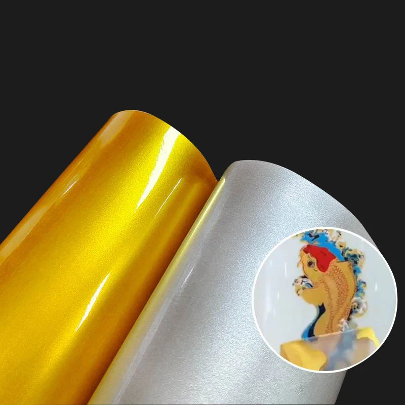 Gold Silver Foil Cold Transfer AB Film 30cm 60cm UV DTF Film for UV DTF ...