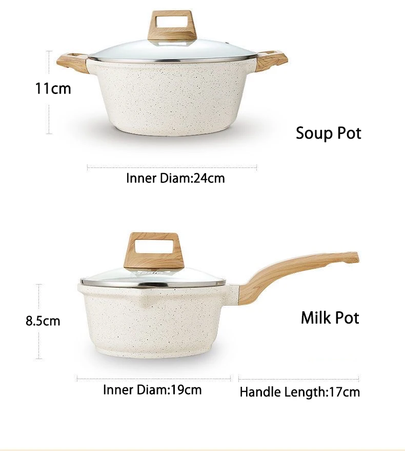 Granite Non Stick Cookware Set Granite Cooking Pot Cookware Casseroles ...