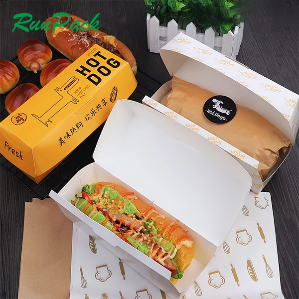 Bio-degradable Paper Packaging Box for Hot Dog - Runpack