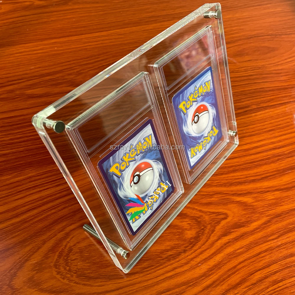 Rayyi Pokemon Grading Card Case Stand Holder Acrylic 1-12 Psa Slab ...