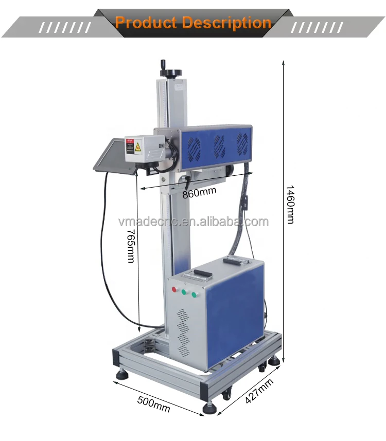 Flying Fiber/co2/uv Laser Marking Machine With Visual Positioning System Ccd Camera Laser ...