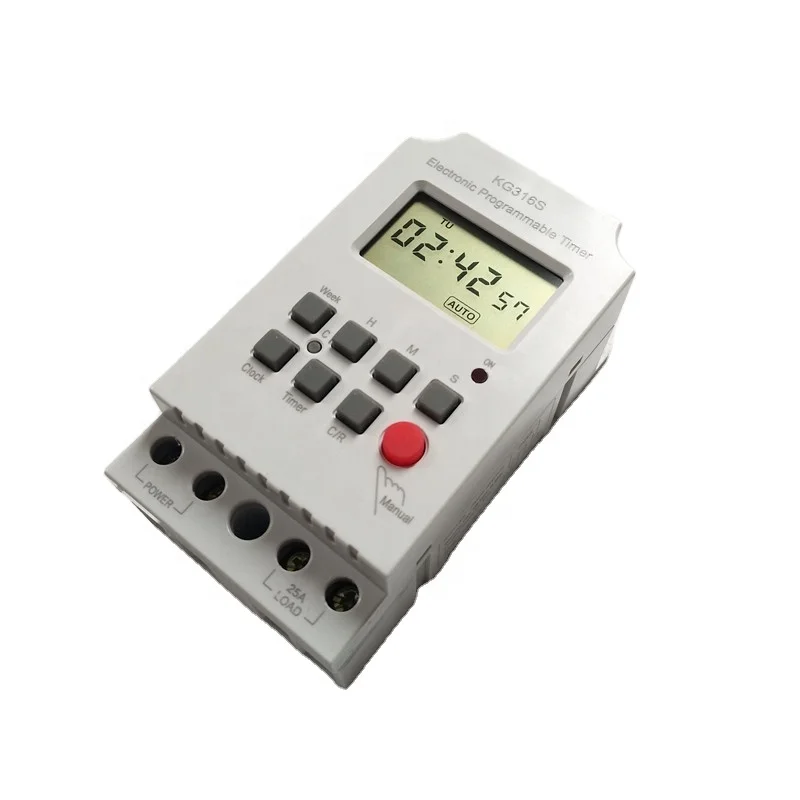 Ac 220v 250v 25a Daily Weekly Programmable Digital Seconnds Timer ...