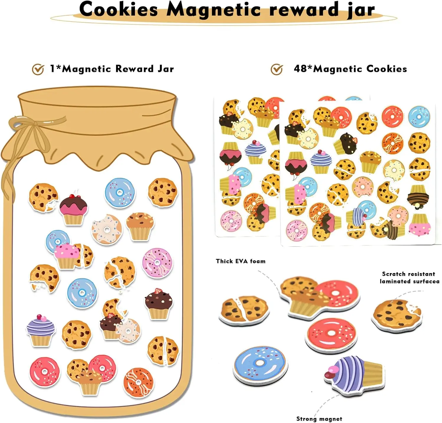 Magnetic Reward Jar for Kids Responsibility Management Classroom Tools ...
