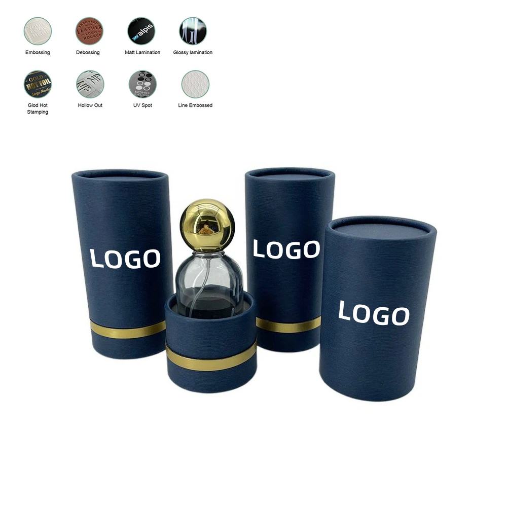 Custom Size Transparent Window Kraft Round Paper Tube Packaging ...