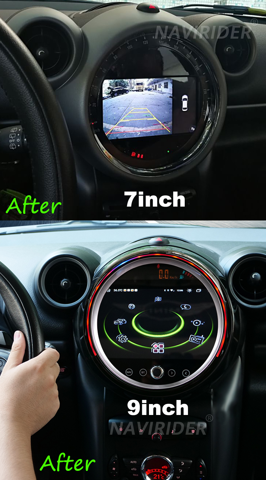Android 12 Autoradio Screen for MINI COUNTRYMAN - Navirider