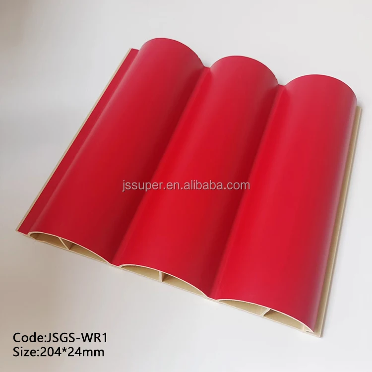 WPC Wall Panel Round Fluted Wall Panel Interior Decorative PVC Panel ...