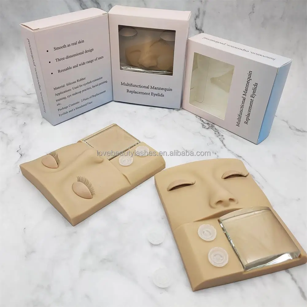 Your Logo Lash Academy Realistic Eyelash Extension Practice Head With ...