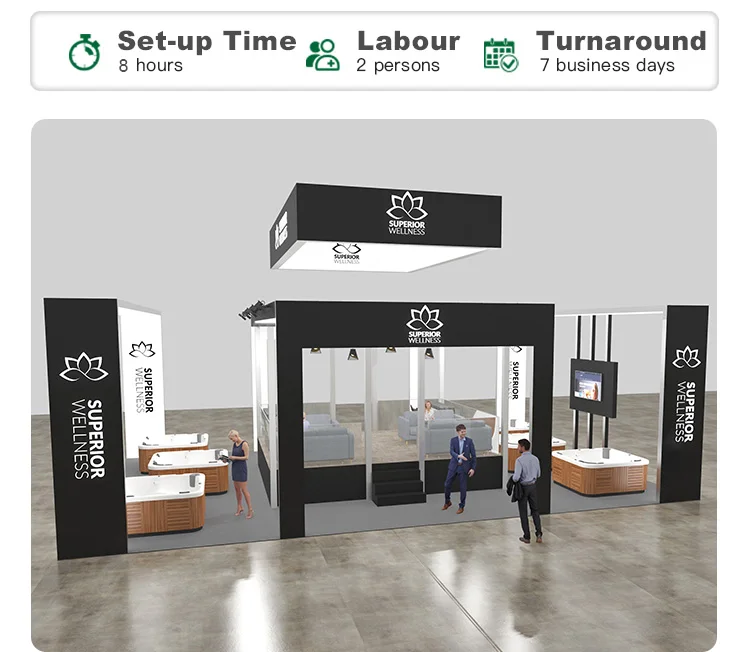 LED Trade Show Booth - 10x8m Luxury Display Solution