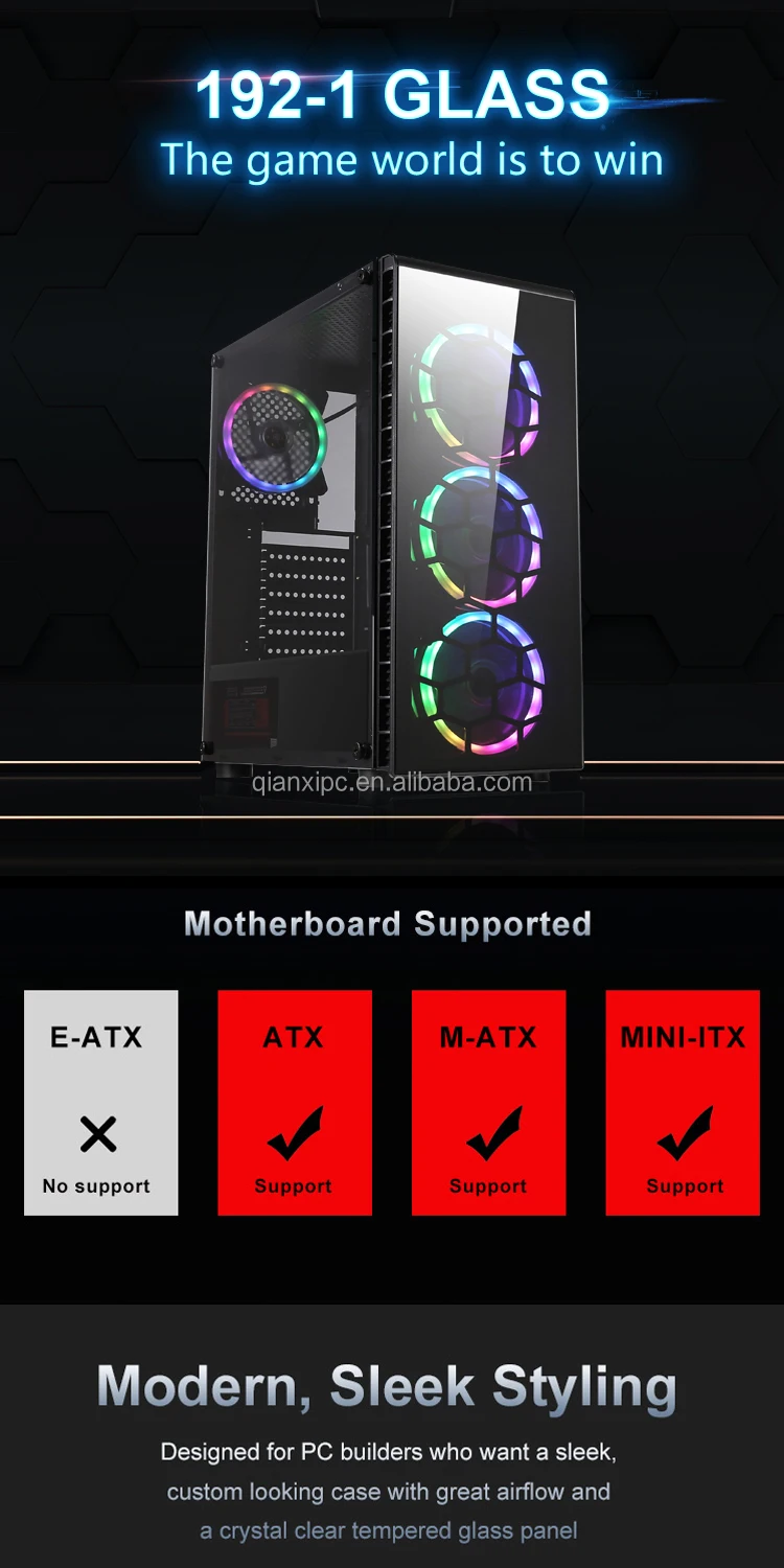 2025 Case Gaming Chasis Mid Tower Per Computer Gaming case Office Atx ...
