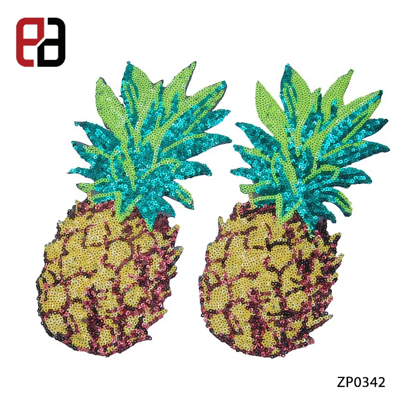 Notions Appliques & Patches Pineapple iron onsew on sequin patch Sewing etna.com.pe