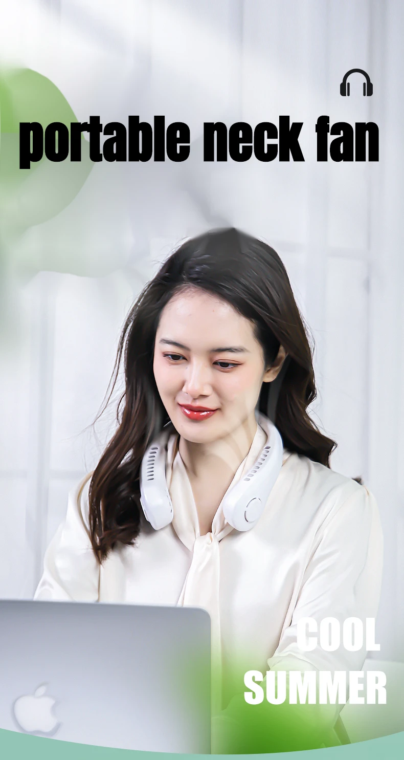 Hot Sell Cheap Mini Cooling Fan Usb Rechargeable Leafless Portable Folding Sports Hanging Neck ...