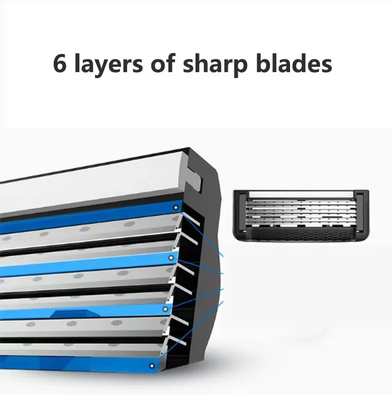 Kolax Brand Metal Handle New Design For Men Stainless Steel 6 Blades ...