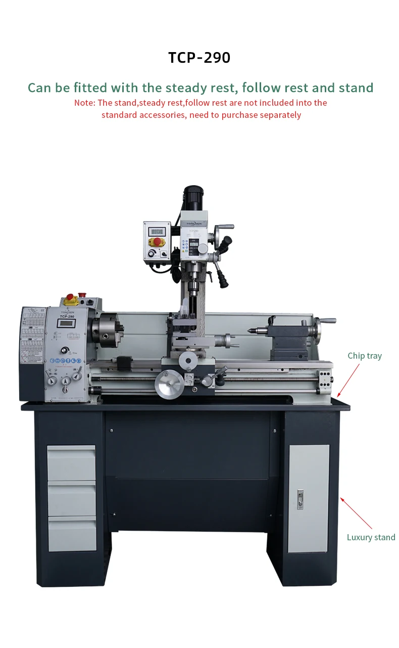Tcp-290 Multifunction Combo Manual Lathe Machine Milling Machine - Buy ...