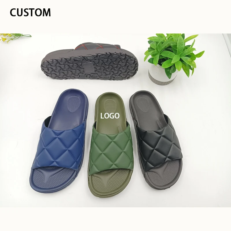 2024 OEM custom printed slippers slides for men footwear custom logo ...